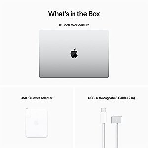 Apple 2023 MacBook Pro Laptop M2 Max chip with 12‑core CPU and 38‑core GPU: 16.2-inch Liquid Retina XDR Display, 32GB Unified Memory, 1TB SSD Storage. Works with iPhone/iPad; Silver