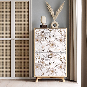 Wudnaye Floral Wallpaper Peel and Stick Wallpaper Floral Contact Paper for Cabinets 17.7inch× 118.1inch Flower Wallpaper Stick and Peel Removable Self Adhesive Wallpaper for Bathroom Wall Paper Vinyl