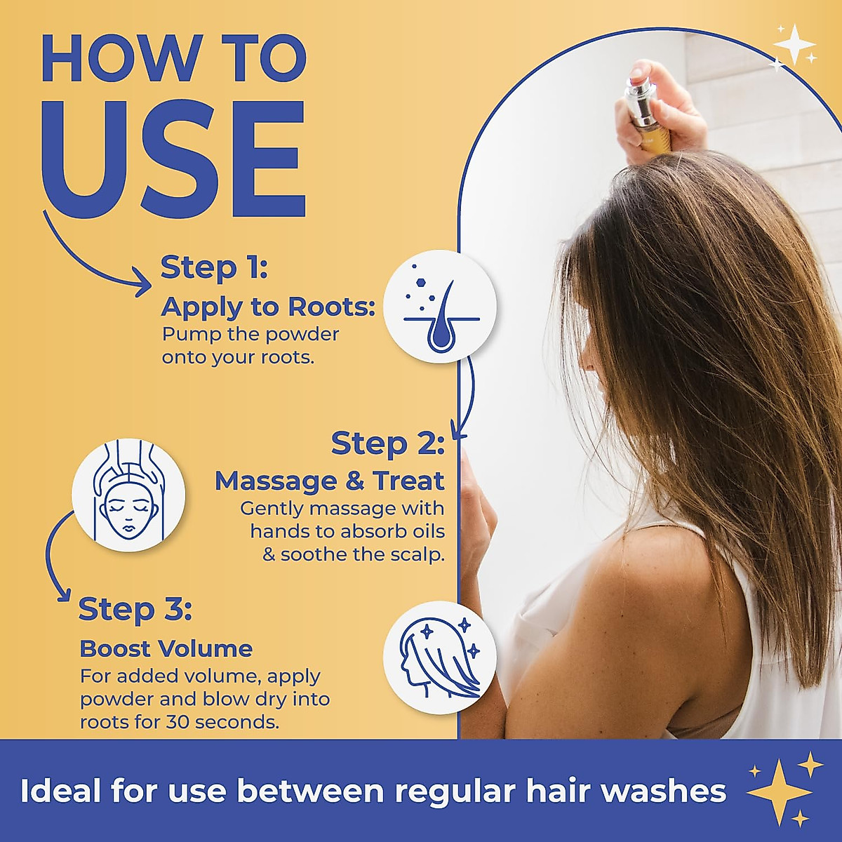 Naprim Naturals Nourishing Dry Shampoo Hair Powder for Blonde - Talc-Free Oil Absorption for Lightweight Volume - No Residue UV Protection Non-Aerosol - Travel-Friendly Hair Care (30g)