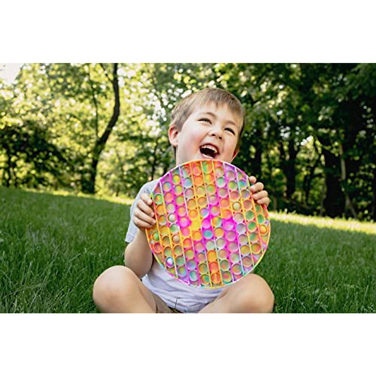 Chuckle & Roar: Pop It! XL Rainbow - Tactile Engagement Toy - Great for Toddlers - Safe and Durable