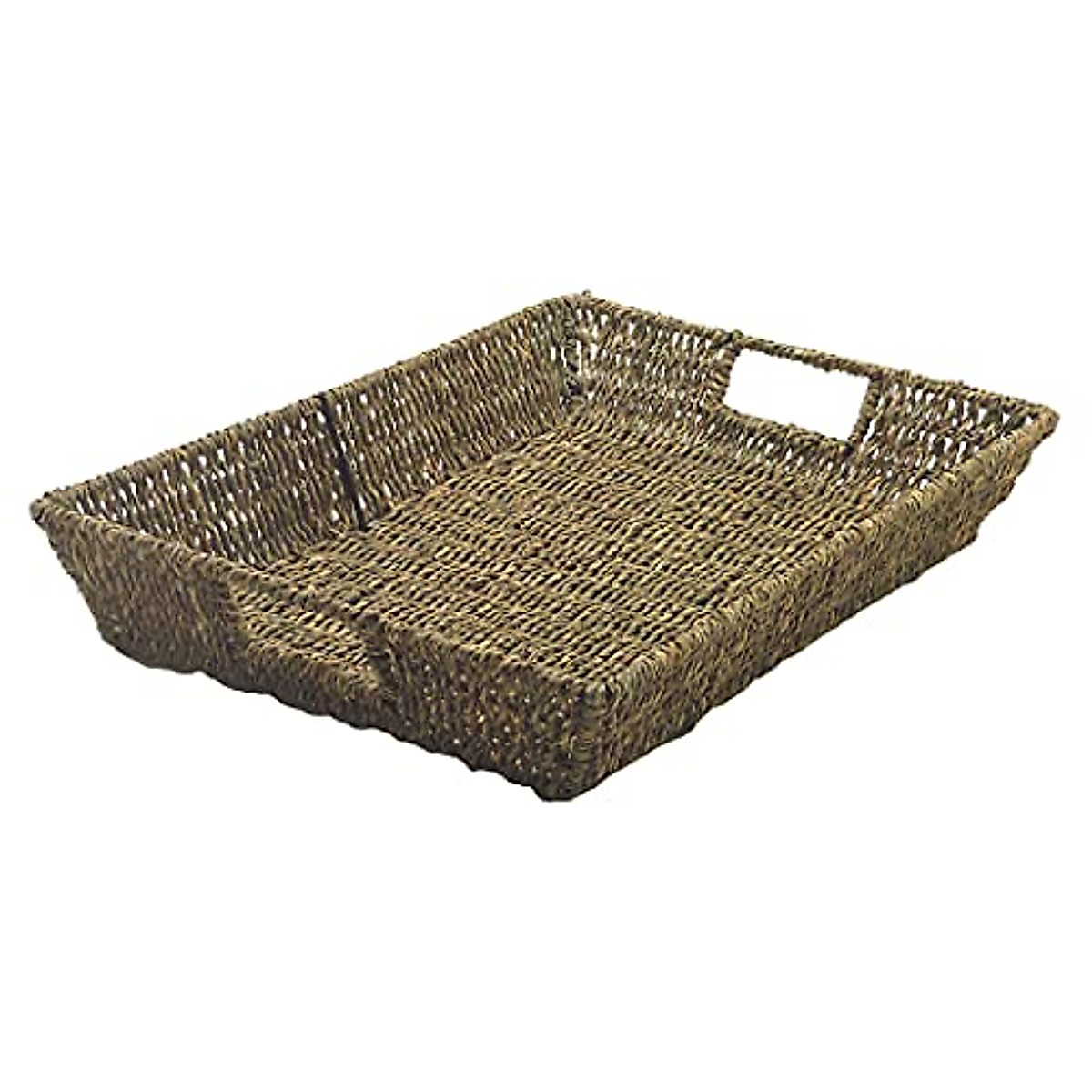 READY 2 LEARN - Seagrass Basket - Handwoven Natural Basket with Reinforced Metal Frame - Home Decor, Storage, Table Centerpiece and Kids Bedroom Accessory