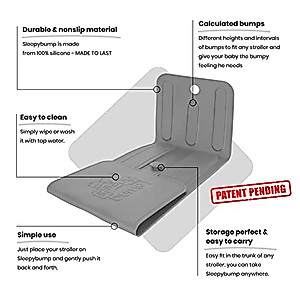 Sleepy bump Baby Stroller Rocker-Put Your Newborn, Baby or Infant to Sleep in no Time. Baby Nap Helper Rocking Mat. Rocks Any Stroller Anywhere, Anytime. Indoor & Outdoor Use (Gentle Gray)