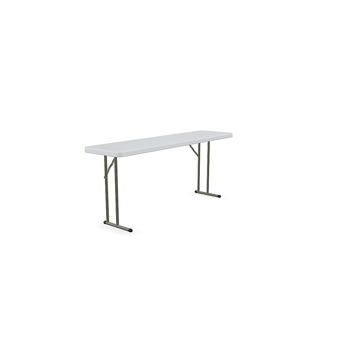 PRO&Family White Rectangle Adjustable Desk Seminar Folding Table Conference Conference Table Plastic Table Banquet Tables Skinny Folding Table (1, 18" x 72")