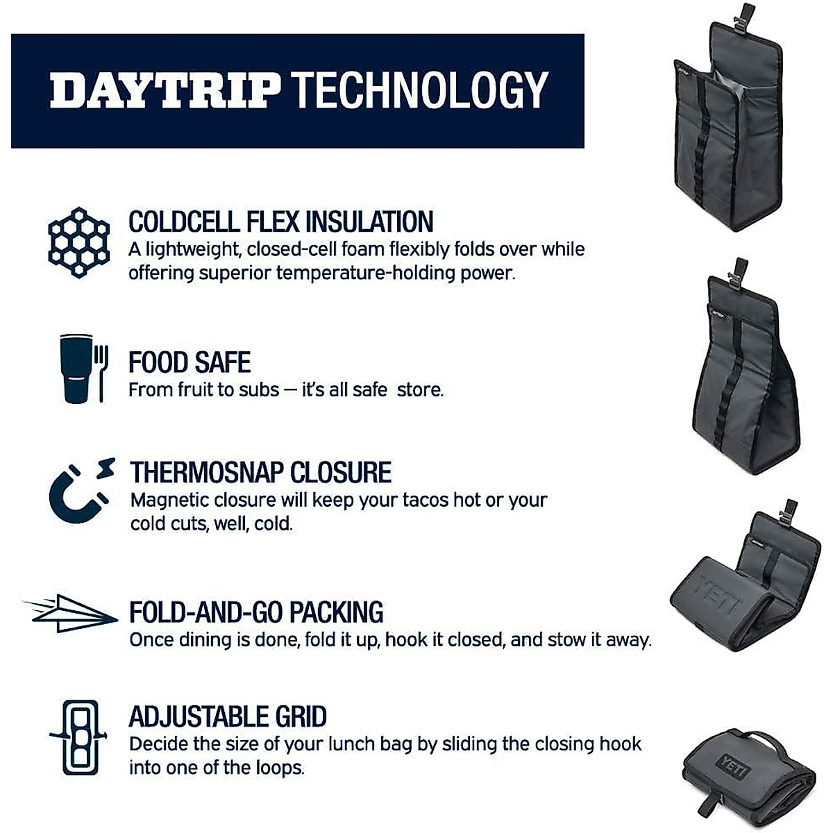 YETI Daytrip Packable Lunch Bag, Charcoal