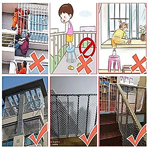 MAGFYLY Banister Guard net Child Safety nets, Rope Thickness 6mm, 5cm mesh, Playground Play net Children's Stairs Anti-Fall net Isolation net Garden Plant Fence Cargo Network (Size : 33M)