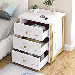 HIGOH Bedside Table Bedside Table Style Household Simple Bedside Table Bedroom Multi-Layer Shelf Small Living Room Multi-Function Cabinet