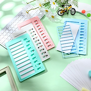 4 Pcs Blank Chore Chart for Kids, Plastic Checklist Board with 8 Detachable Cardstock for Home Routine Planning