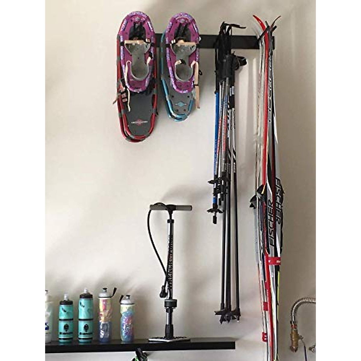 StoreYourBoard Ski Wall Storage Rack, Holds 8 Pairs, Steel Home and Garage Skis Mount