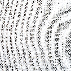 DII Woven Paper Storage Bin, Metallic Lurex, White, Medium Round