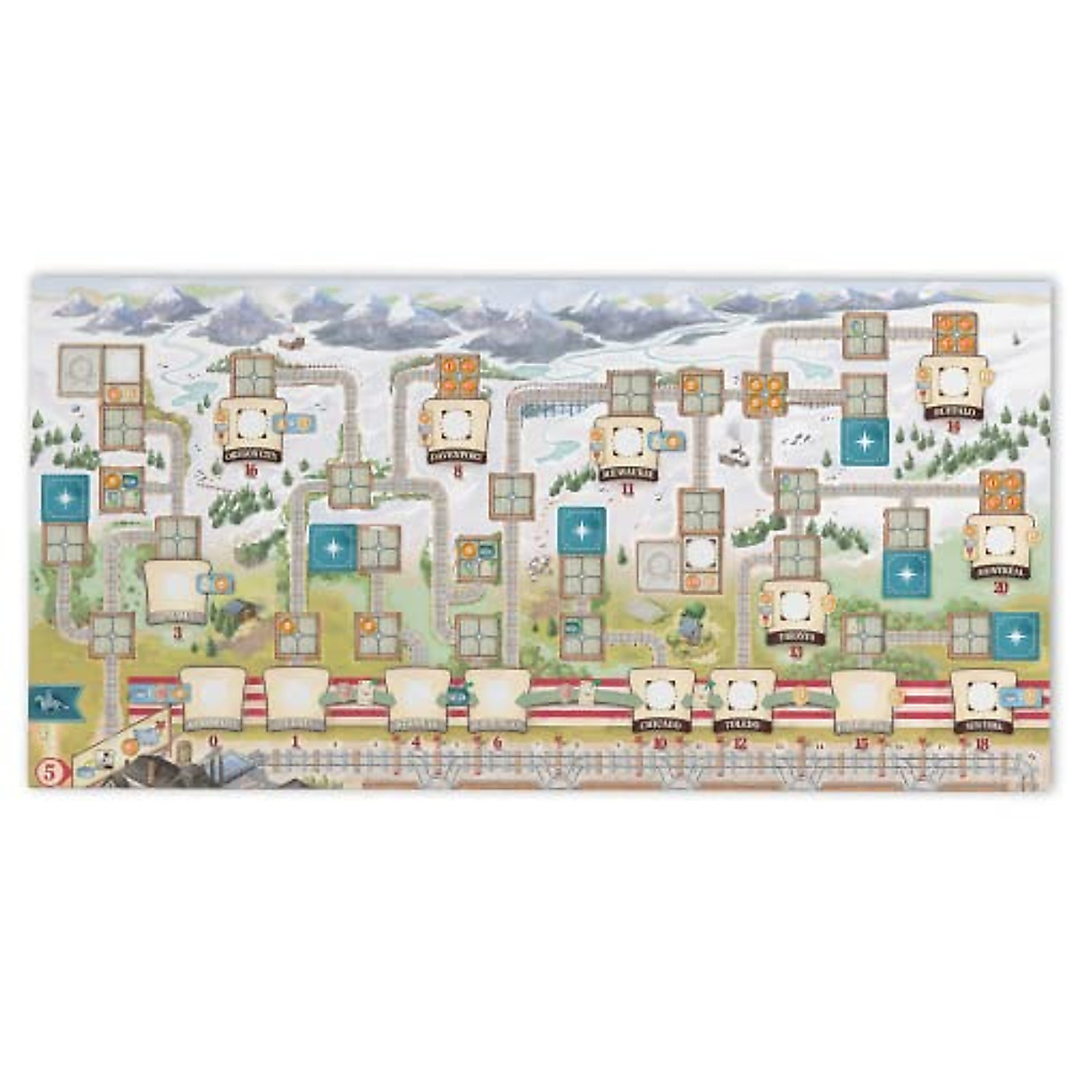 Great Western Trail 2nd Edition Rails to The North Board Game Expansion - New Adventures Await! Strategy Game for Kids & Adults, Ages 12+, 1-4 Players, 75-150 Min Playtime Made by Eggertspiele