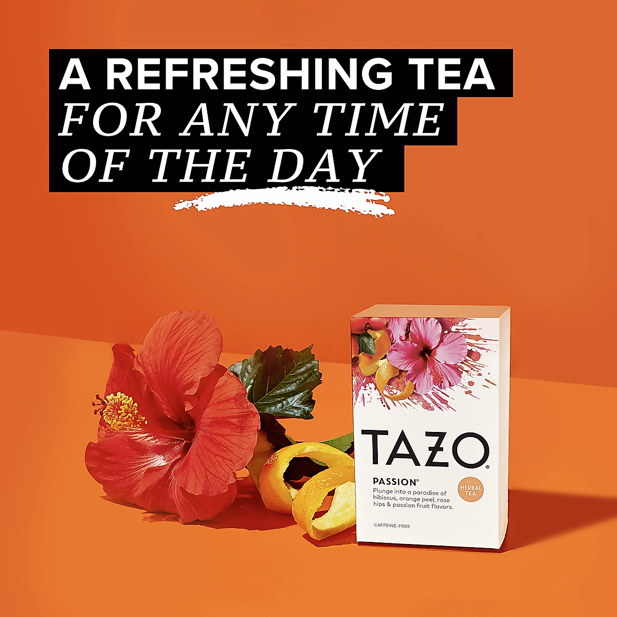 TAZO Iced Tea Bags, Passion Herbal Tea, Caffeine Free, 20 Tea Bags (Pack of 6)