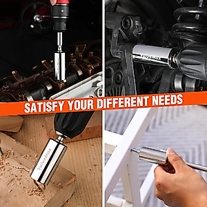 VALUEMAX 4 PCS Super Universal Socket Tools Gifts for Men, Christmas Stocking Stuffers for Father, Birthday Gifts, Cool Stuff Gadgets for Dad, Boyfriend, Power Drill Adapter (7-19 MM)