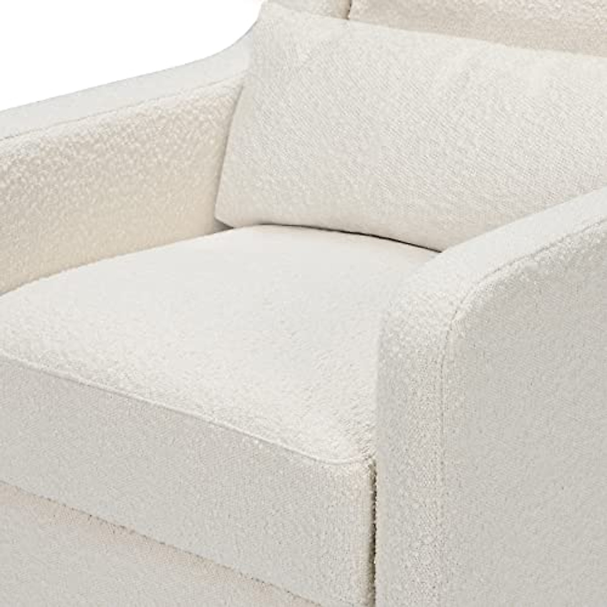 Carter's by DaVinci Adrian Swivel Glider with Storage Ottoman in Ivory Boucle, Greenguard Gold & CertiPUR-US Certified