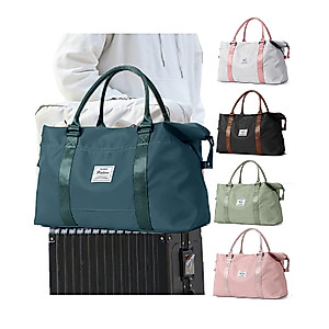 Sport Travel Duffle Bag Large Gym Tote Bag for Women, Weekender Bag Carry on Bag for Airplane, Ladies Beach Bag Overnight Bag Waterproof Bag Luggage Bag with Wet Bag Peacock Blue