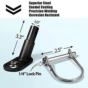 Anley Bike Trailer Coupler Hitch Connector - Compatible with Wide Range of Bike Trailers - Rust Proof Metal Bike Trailer Coupler Bicycle Attachment Adapter for Kid, Cargo and Pet Trailer (Angled)