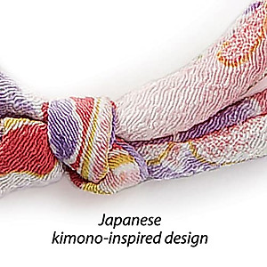 Necoichi Chirimen Cat Collar with Clover Bell (Pastel Pink)