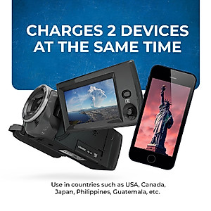 OREI USA, Japan, Philippines & More (Type B) Travel Adapter Plug - 2 in 1 - CE Certified - RoHS Compliant - 4 Pack - White Color (DB-5-4PK)