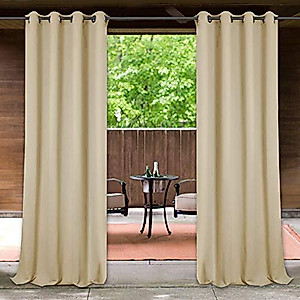 StangH Blush Beige Velvet Curtains & Outdoor Curtains