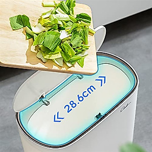 Trash Can 12L Trash Can Household Gap Narrow Trash Bin Bathroom Kitchen with Lid Garbage Can Living Room Paper Basket Trash Can Wastebasket