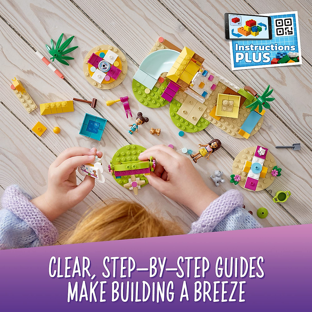 LEGO Friends Pet Playground 41698 Building Kit Designed to Grow Imaginations; Animal Playset Comes with Andrea and 3 Dog Toys; Creative Birthday Gift Idea for Kids Aged 5 and up (210 Pieces)