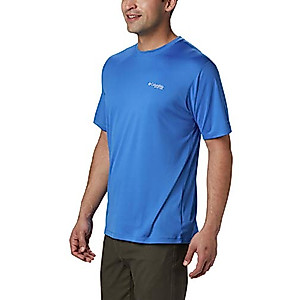 Columbia Men's Pfg Zero Rules Short Sleeve Shirt, Vivid Blue, X-Small