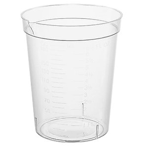 Globe Scientific 5920 Polypropylene Graduated Specimen Container Collection Cup with Pour Spout, 6.5 oz Capacity (Case of 500)
