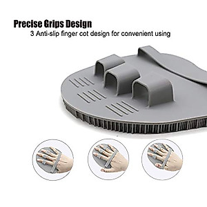 1 Pack Soft Silicone Shower Brush Body Wash Bath Exfoliating Skin Massage Scrubber, Dry Skin Brushing Glove Loofah, Fit for Sensitive and All Kinds of Skin