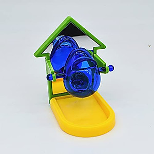 balacoo Parrot Food Feeder Plastic Bird Food Dispenser Fixable Parrot Food Bowl Feeding Coop Cup Bird Intelligence Training Interactive Toy for Parakeet Conure Cockatiel Random Color