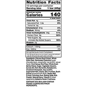 Fiber One Chewy Bars, Oats & Chocolate, Fiber Snacks, 14.1 oz, 10 ct