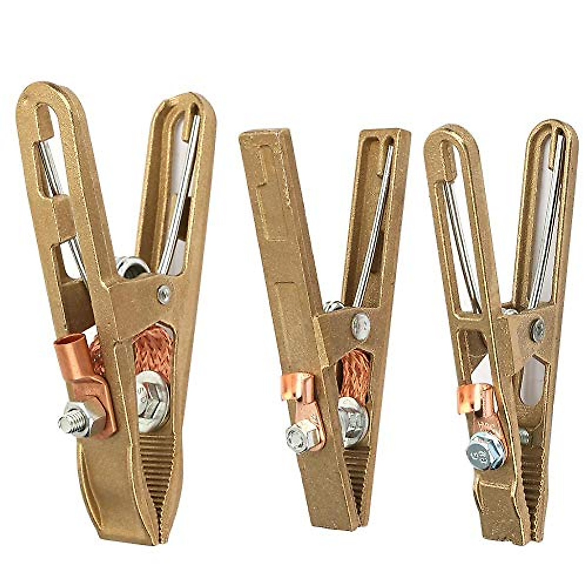 Welding Ground Clamp Brass Earth Clamp A-shape Welder Earth Ground Cable Copper Grip Clip Clamp for Welding Machine(260A)