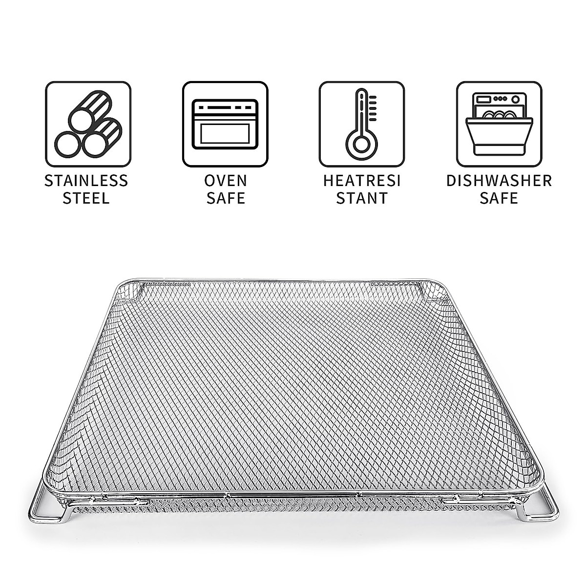 Air Fryer Oven Basket, Original Replacement Baking Trays for NINJA DT201 DT251 Foodi Digital Air Fryer Oven, Mesh Basket, Ideal Accessories for Air Frying and Dehydrating