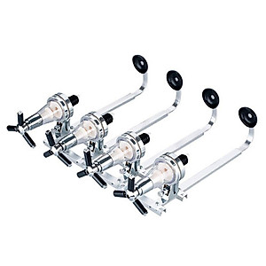 4 Bottle Liquor Dispenser, Wall Mounted Spirit Drinks Stand Optic, Spring-Loaded Wine Dispenser Stand Drinking Pourer Bottle Holder