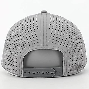 ANKOR Ultra Performance Water-Resistant Baseball Hat | Sweat Resistant | Breathable | Golf | Boat | Beach | Lake | Workout | Fishing |Everyday | Minimalist | Men and Women (Gray)