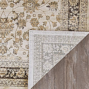 Couristan Zahara Farahan Amulet Area Rug, 2' x 3'7", Oatmeal-Black