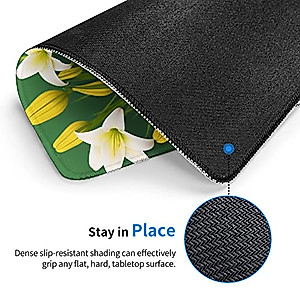 Lily Flower Mouse Pads for Laptop and PC, 10 x 12 inch Mouse Pad for Office and Cute Gaming Pads.