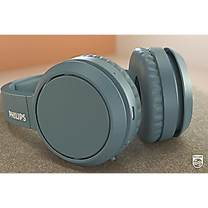 Philips H4205 On-Ear Wireless Headphones with 32mm Drivers and BASS Boost on-Demand, Blue