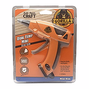 Gorilla Dual Temp Mini Hot Glue Gun, (Pack of 1)