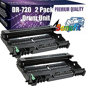 (2-Pack, Drum Unit)Compatible Drum Unit DR720 DR-720 Used for Brother DCP-8110DN DCP-8150DN DCP-8155DN 5440D 5450DN 5470DW 5470DWT 6180DWT MFC-8510DW printer, by 4Benefit
