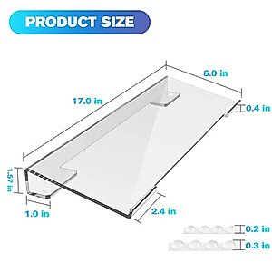 MaxGear Computer Keyboard Stand Keyboard Riser Acrylic Keyboard Stand for Desk Clear Keyboard Holder for Desk with Adjustable Height for Easy Ergonomic Typing at Office, Home, School