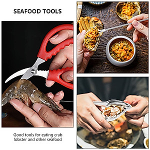 Hemoton 1 Set 8pcs Crab Eating Tool Lobster shellers Crab Leg Forks Lobster Picks Crab Tool Lobster Shell Opener Shrimp Lobster Utensils Seafood Utensils shelled Stainless Steel Appliance