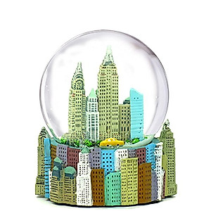 Mini New York City Snow Globe (2.5 Inch) NYC Skyline in This Souvenir Figurine with Statue of Liberty, (45mm Globe)