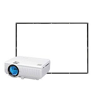 RCA 480P LCD Home Theater Projector with Bonus 100" Fold up Projector Screen RPJ166-COMBO (Renewed)