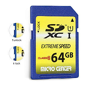 INLAND 64GB Class 10 SDXC Flash Memory Card Standard Full Size SD Chip USH-I U1 Trail Camera by Micro Center