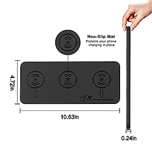 15W Wireless Charger, JE Make IT Simple 3 in 1 Wireless Charging Station,Mag-Safe Charger,Wireless Charging pad Multiple Devices for iPhone 14/13/12/SE/8/Samsung/Other Wireless Charging Andriod Phone