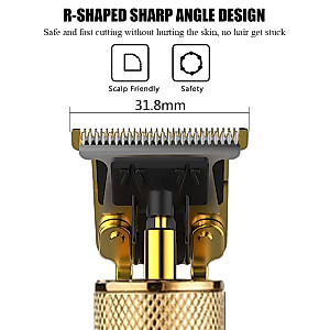 Professional Hair Clippers for Men, Cordless Zero Gapped T-blade Barber Trimmers Electric Hair Trimmer Close Cutting Kit for Mens Baldheaded Detail Beard Ornate Shaver Barbershop