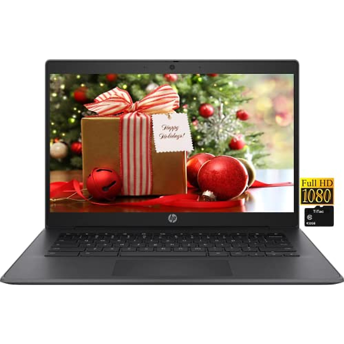 2021 HP Chromebook 14 Inch Full HD Display Laptop, Intel Celeron N3350 up to 2.4 GHz, 4GB RAM, 64GB eMMC, WiFi, Webcam, USB Type C, Chrome OS + (Zoom or Google Classroom Compatible) NonTouch - Gray