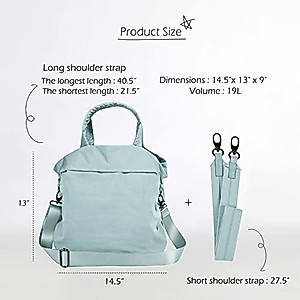 ODODOS 19L Multi Hobo Bags 2.0 with 2 Straps for Women, Totes Handbags, Crossbody Shoulder Bags, Chambray