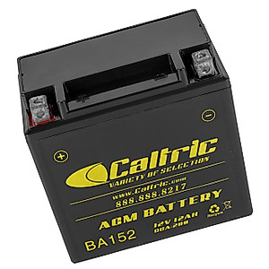 Caltric Agm Battery Compatible with Honda Trx450Fe Trx450Fm Trx-450Fm Foreman 450 4X4 Es S 2002-2004