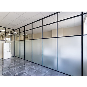 VSUDO 2 Rolls 35.4" by 78.7" Static Cling Window Film for Privacy, Frosted Glass Pattern Window Tint Sticker for Home or Office (38.75 Sq. Ft Total)