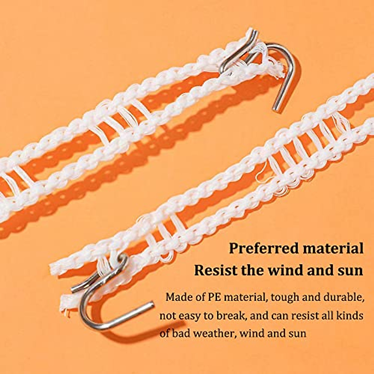 Windproof Clothesline,Travel Clothesline, Camping Clothesline, Durable Travel Clothes Line Rope, Portable Clothes Drying Line, Suitable for Outdoor and Indoor（White）